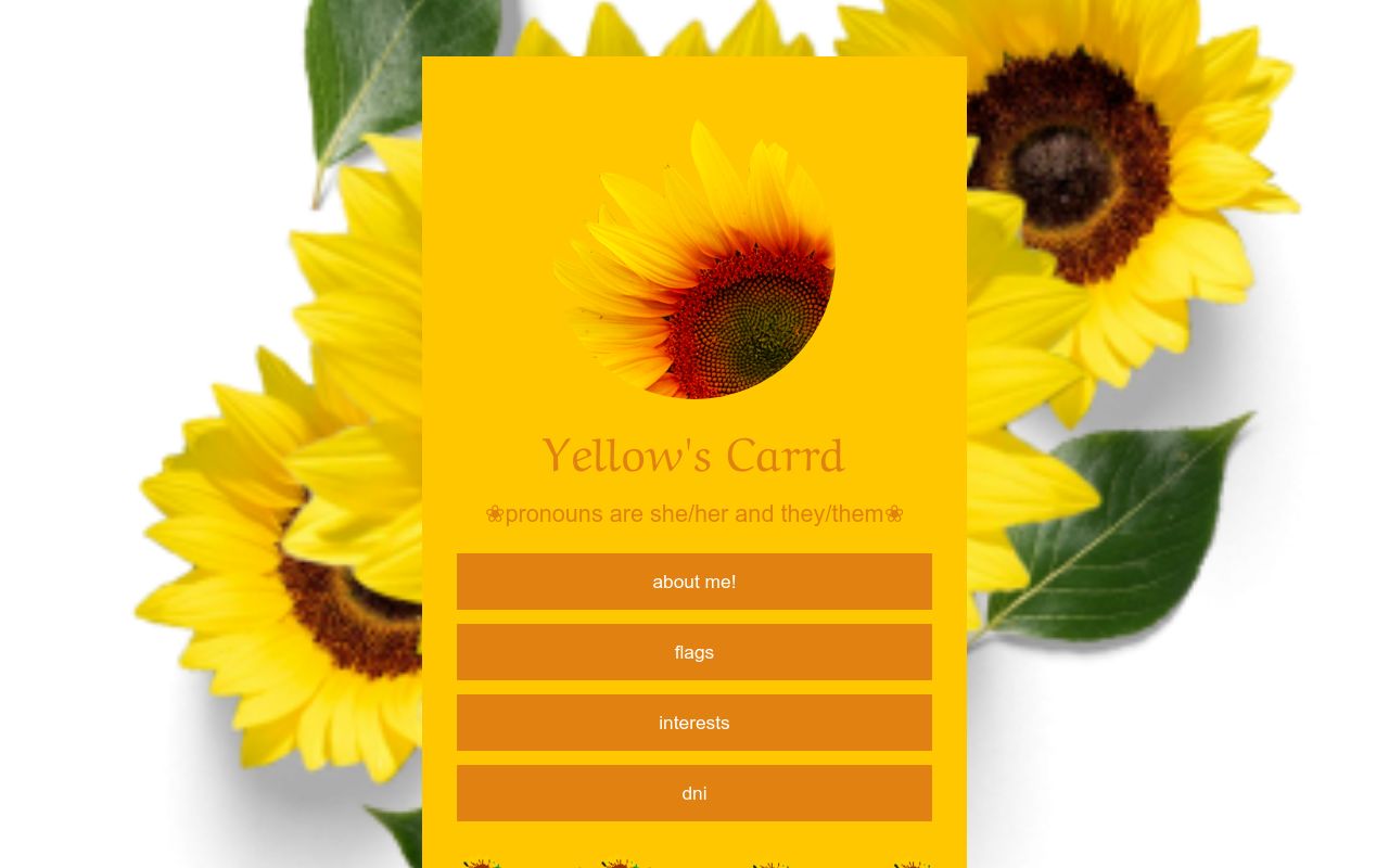 yellow's caard